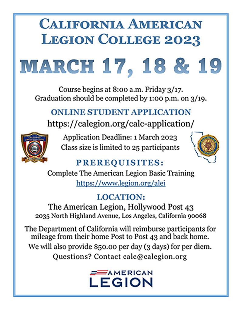Legion College | California American Legion